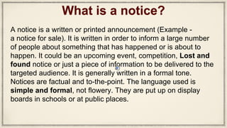 Notice writing with audio | PPT