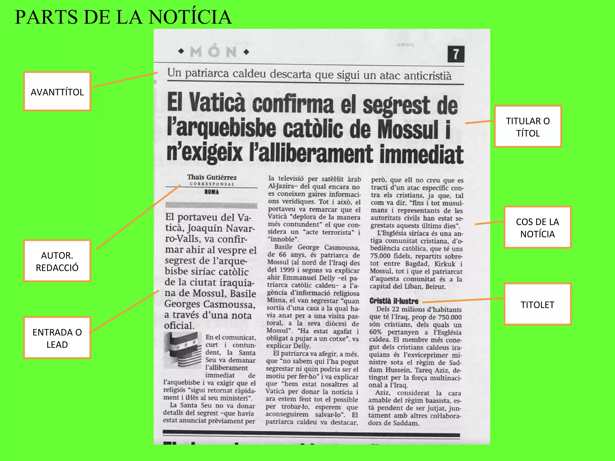La notícia: estructura i característiques | PPS