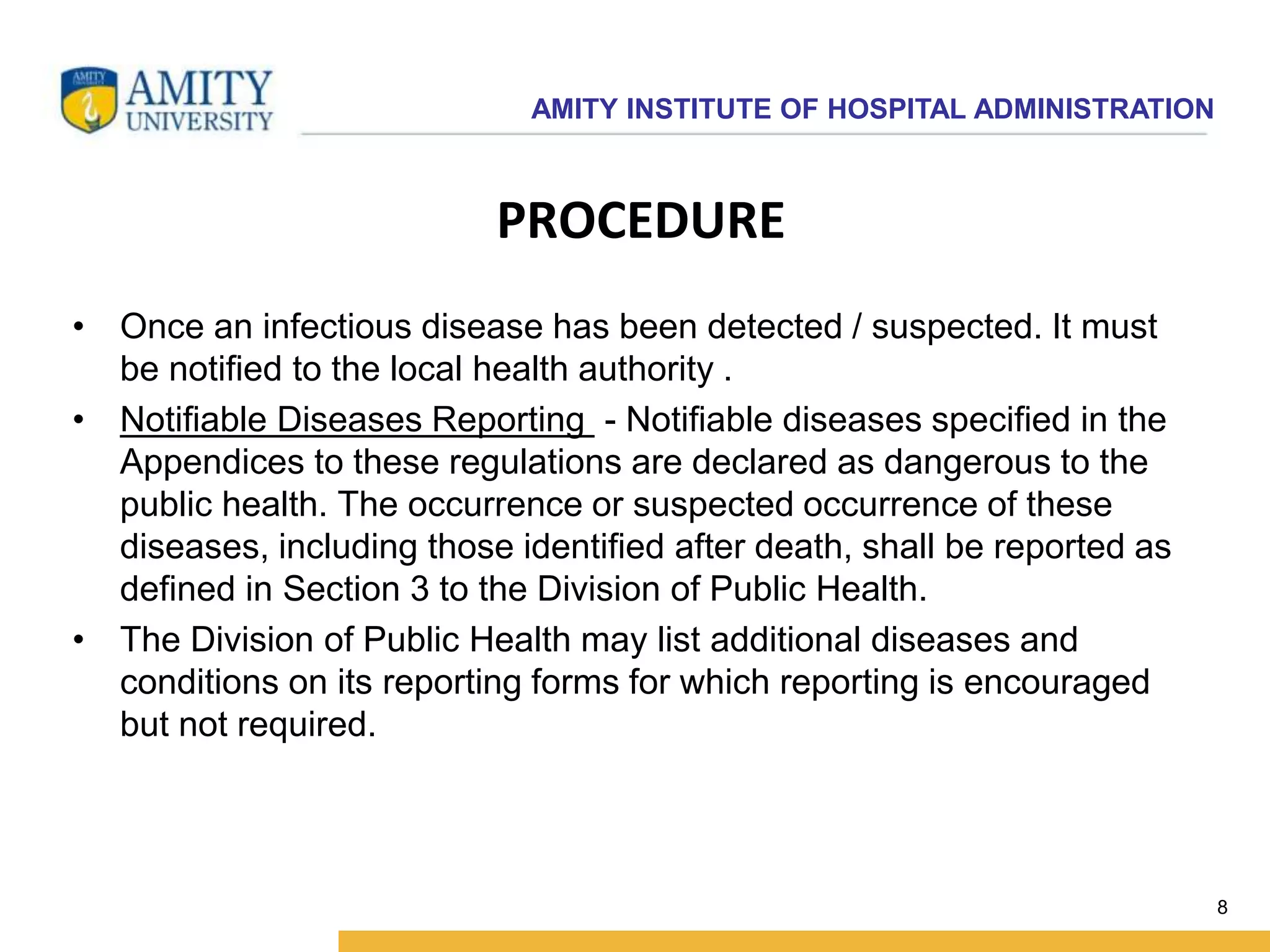 Notifiable diseases | PPTX