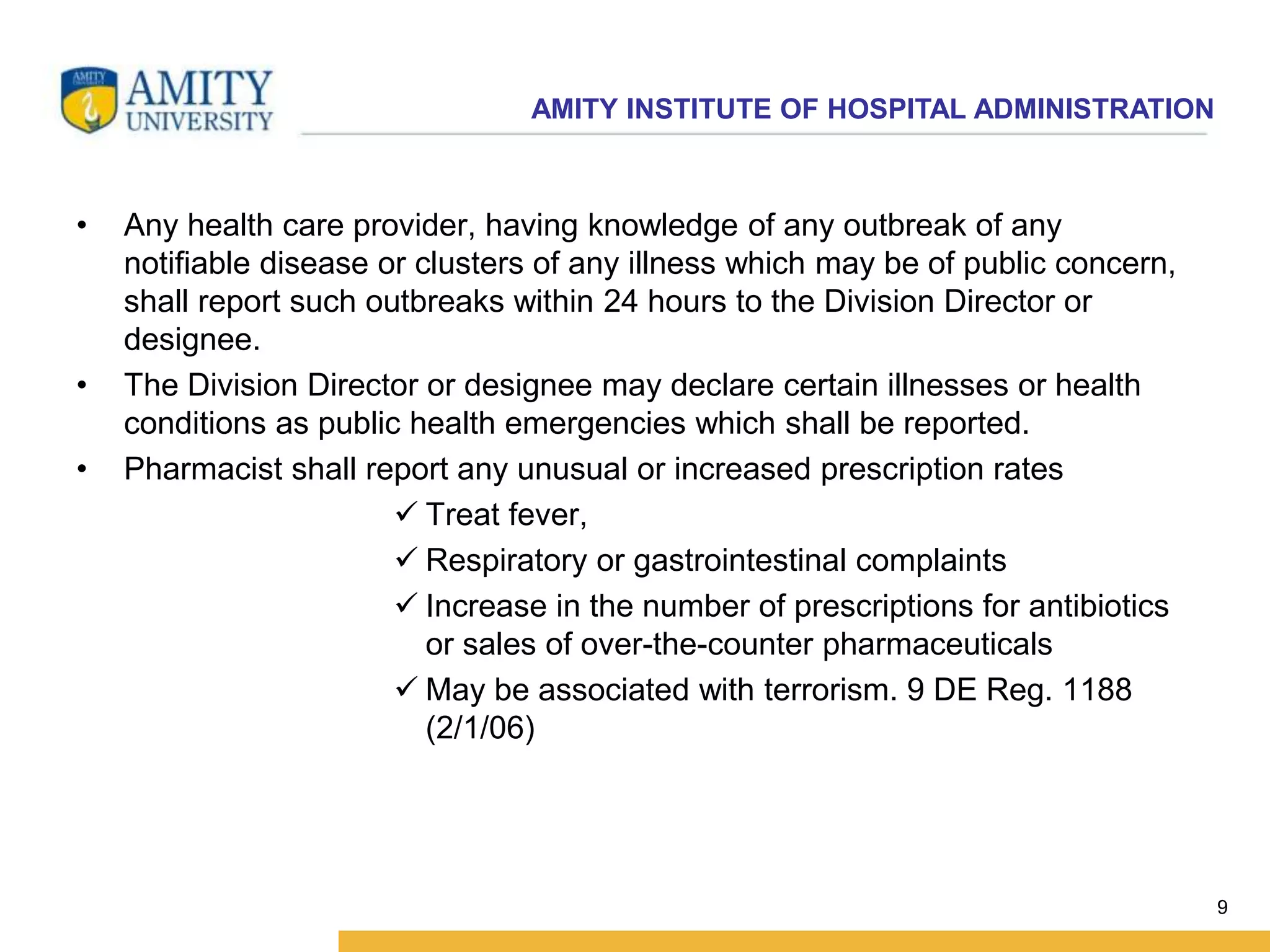 Notifiable diseases | PPTX