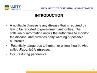 Notifiable diseases | PPTX