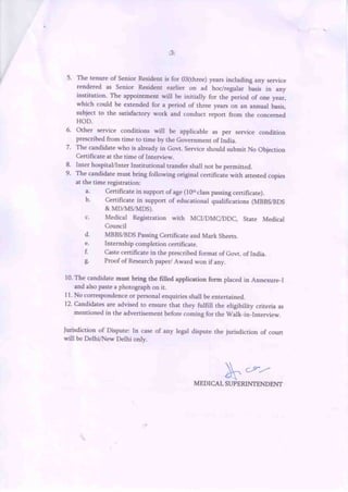 Notification rml-hospital-sr-resident-posts | PDF