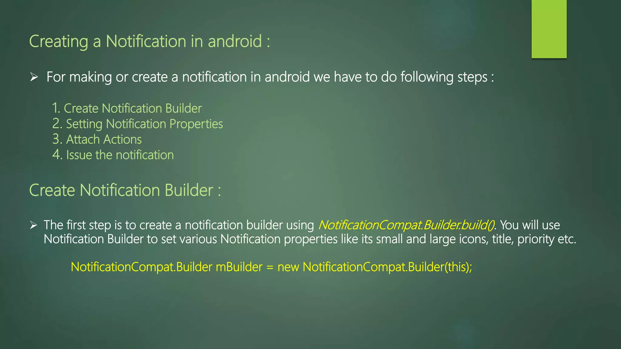 Notification android | PPTX