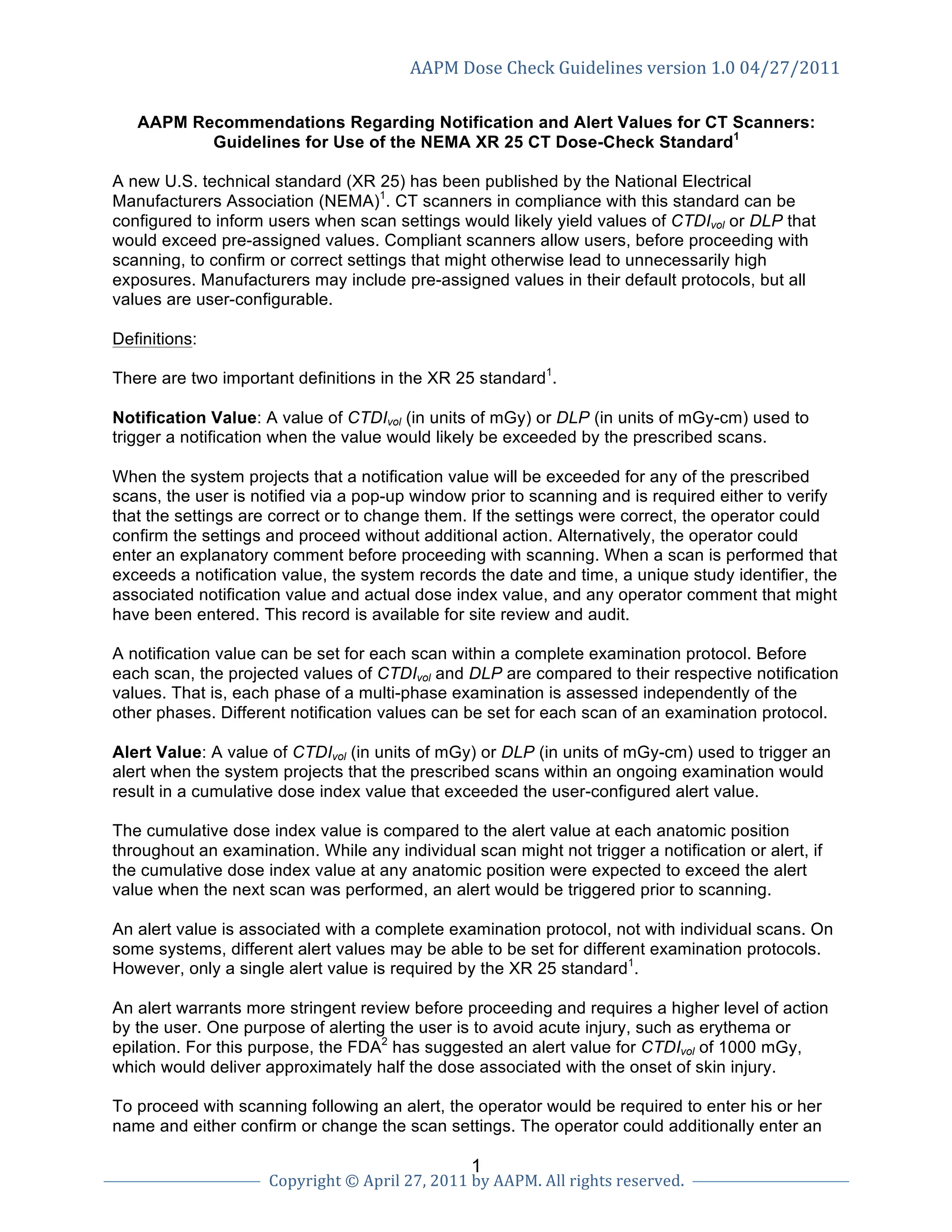 APM Dose Check Educational Slides---NotificationLevelsStatement | PDF