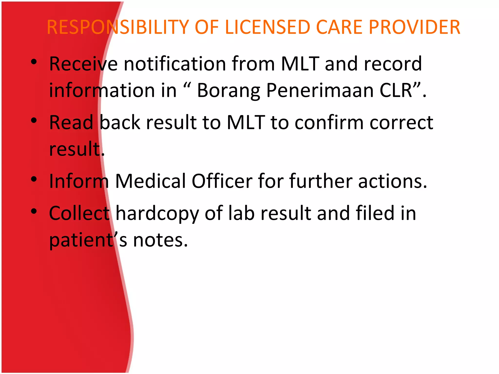 Notification of critical laboratory result | PPT
