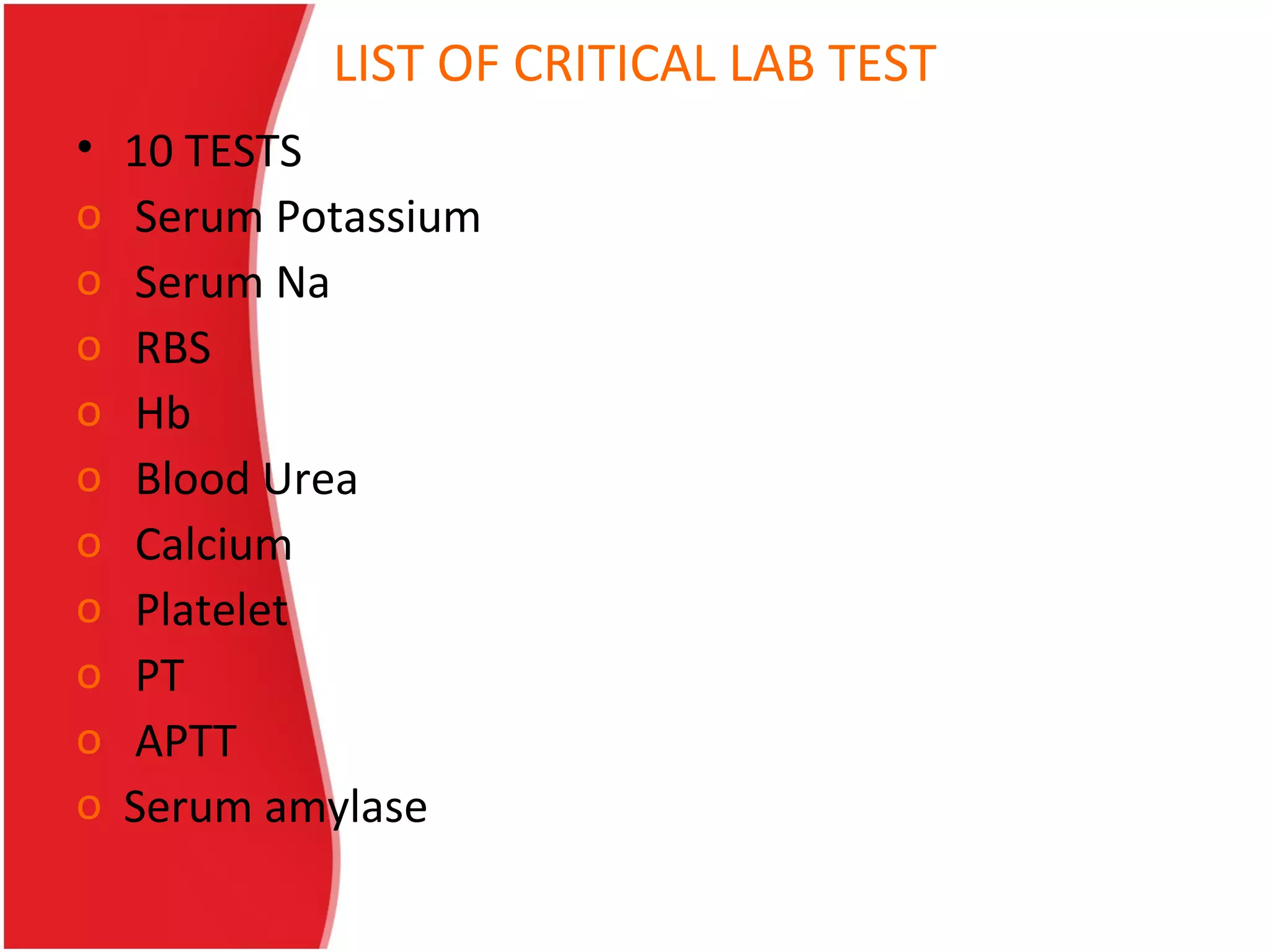 Notification of critical laboratory result | PPT