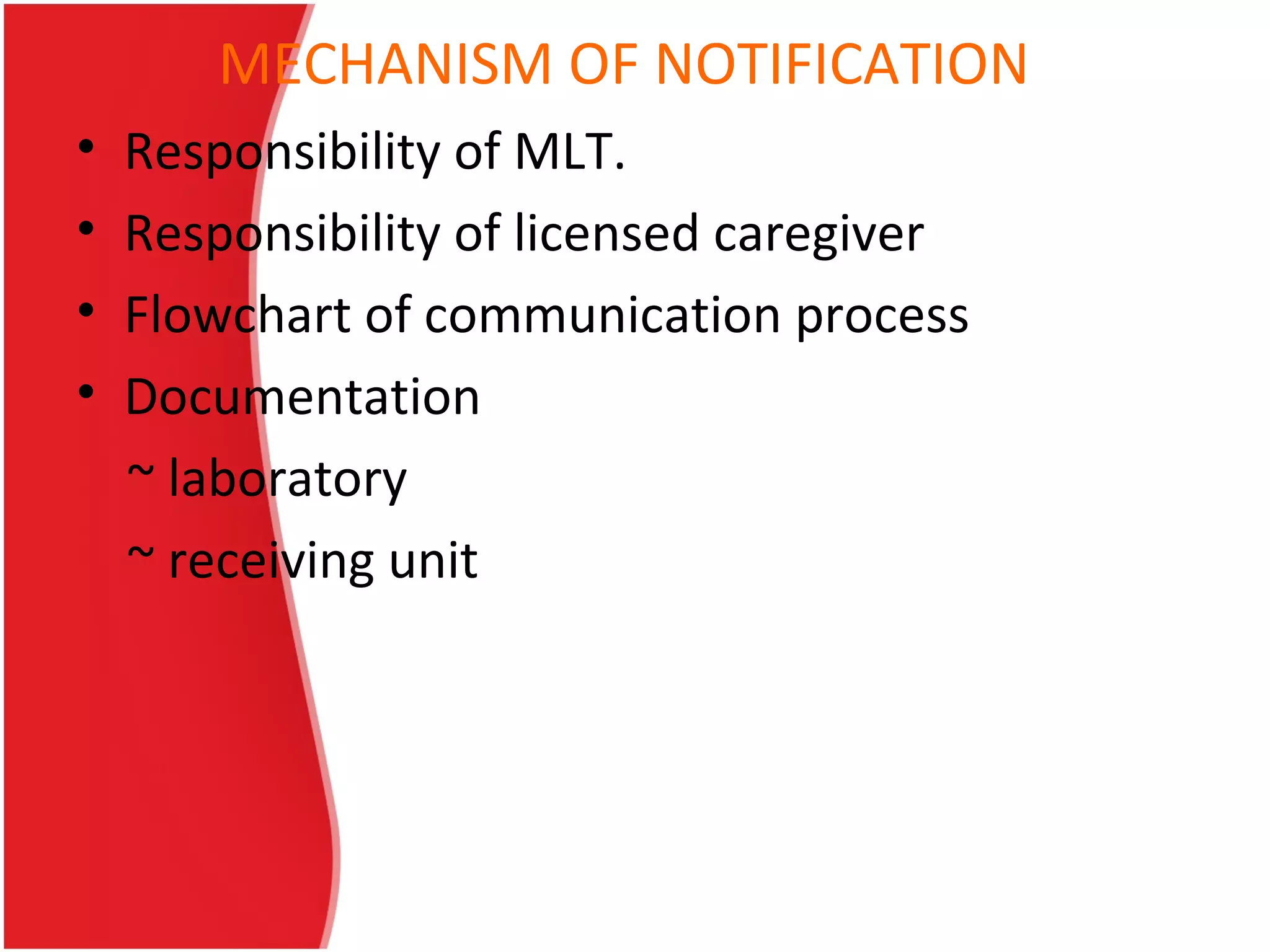 Notification of critical laboratory result | PPT