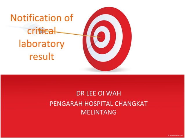 Notification of critical laboratory result | PPT | Lung and Respiratory ...