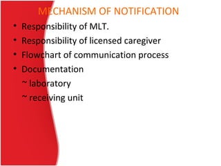 Notification of critical laboratory result | PPT
