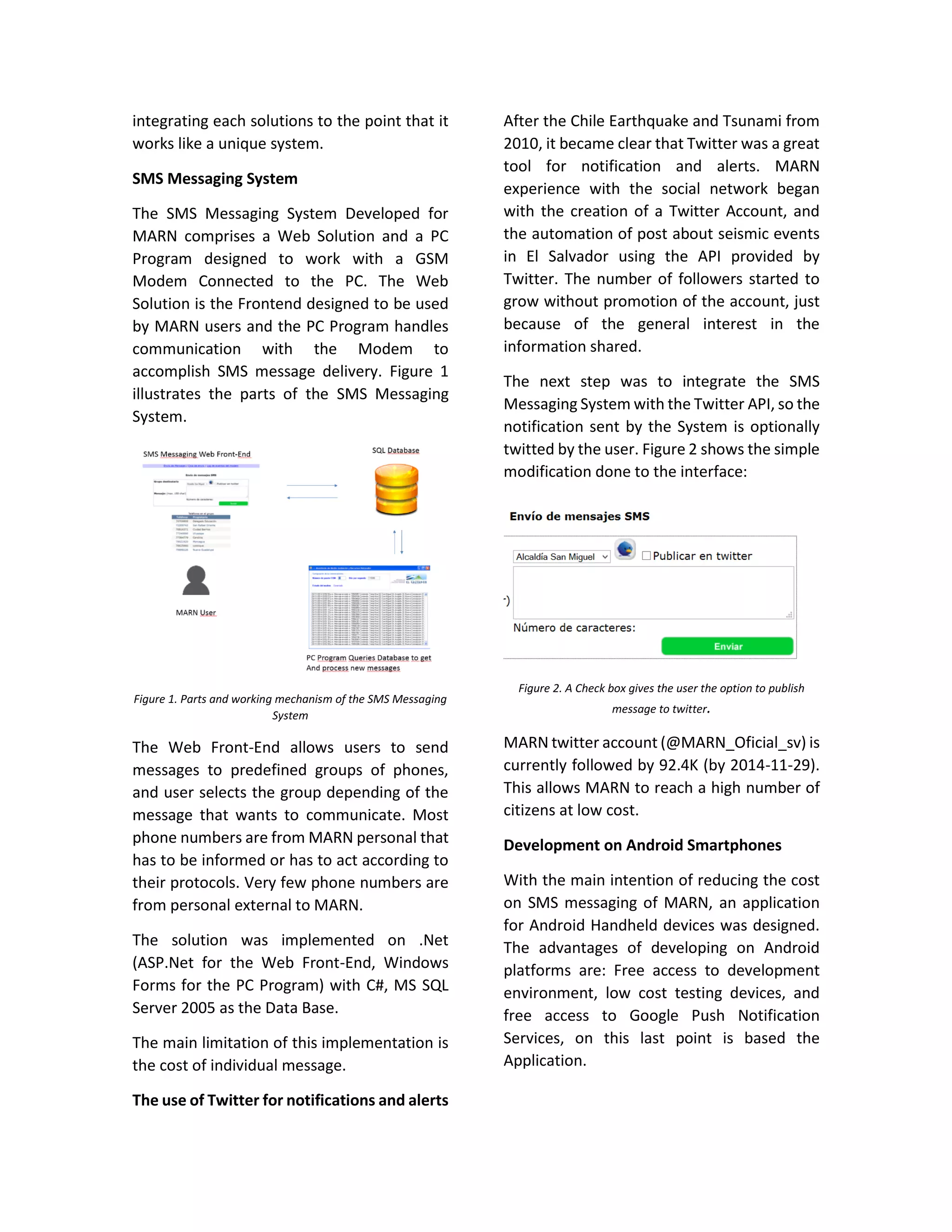 MARN Experience on the Development of Notification & Alert Systems | PDF