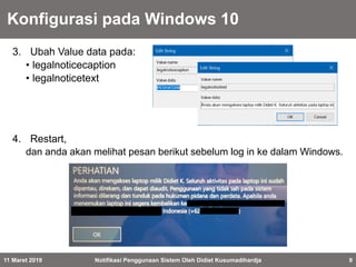 Notifikasi penggunaan sistem | PPT
