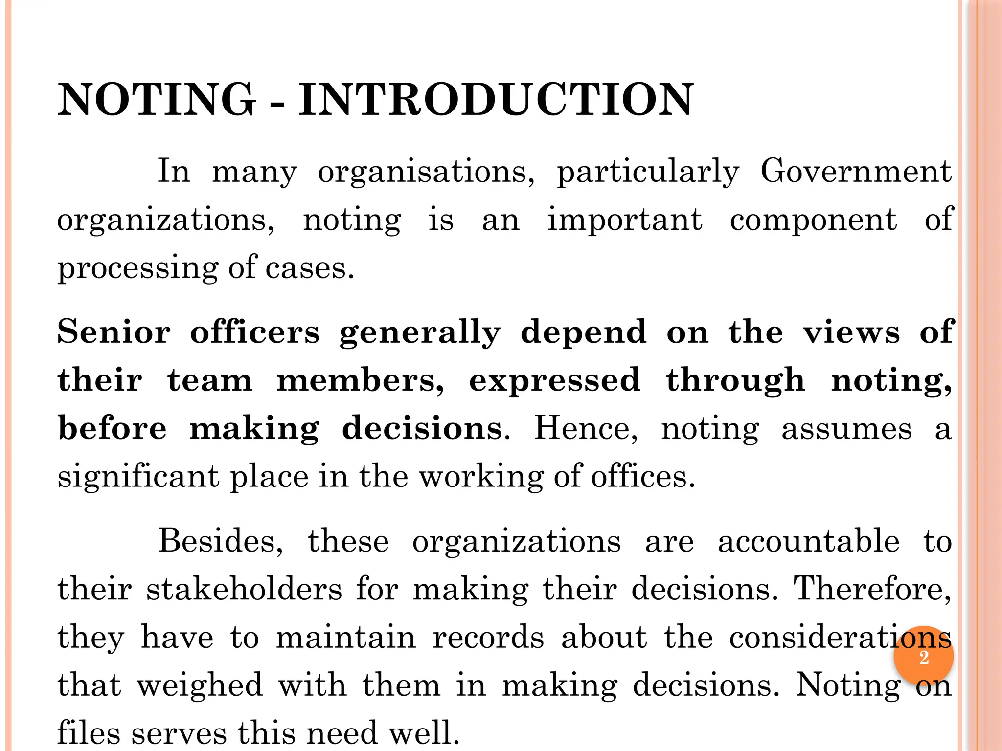 Office management - MSOP - NOTING AND DRAFTING | PPTX