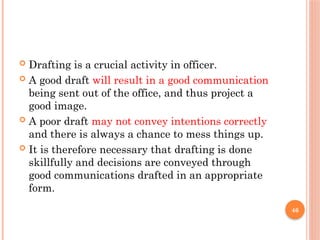 Office management - MSOP - NOTING AND DRAFTING | PPTX