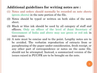 Office management - MSOP - NOTING AND DRAFTING | PPTX