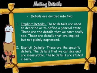 Developmental Reading 2- Noting Details | PPTX