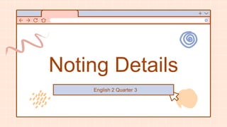 noting details eng .pptx English grade 2 | PPTX