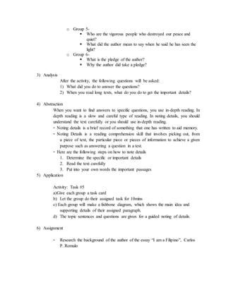 Noting details lesson plan | DOCX