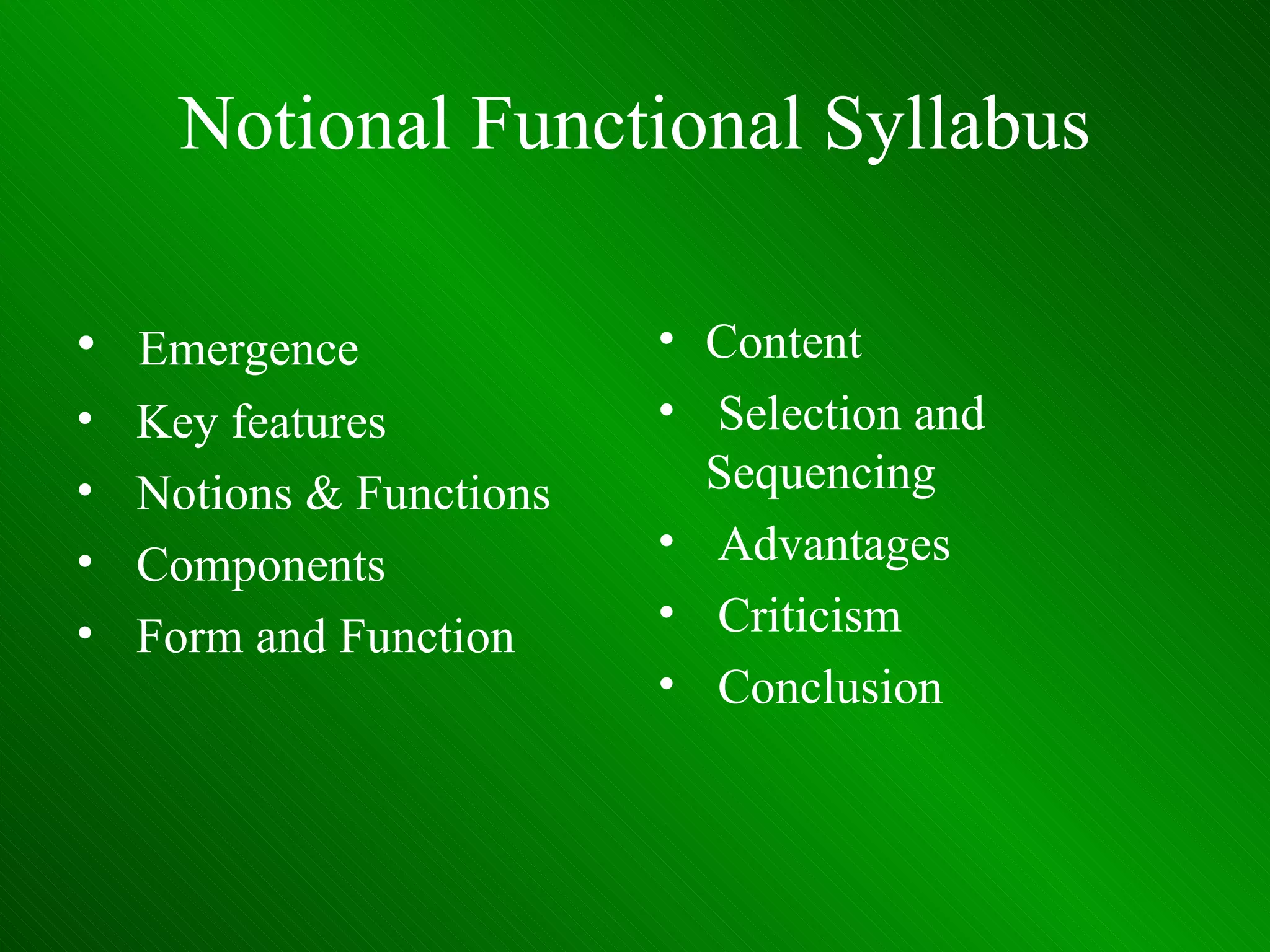 Notional functional syllabus design | PPT | Education