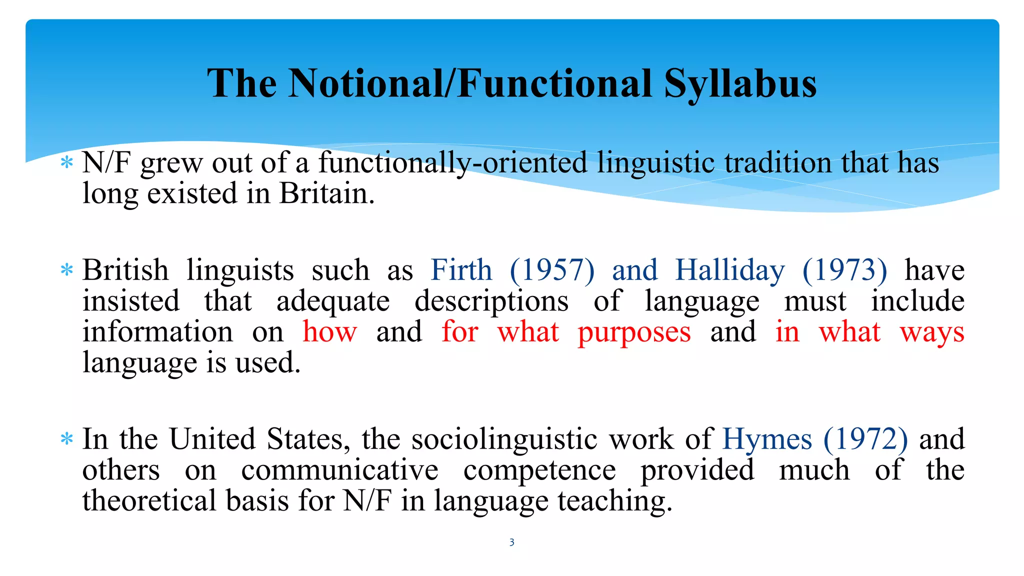 Notional functional syllabus | PPTX