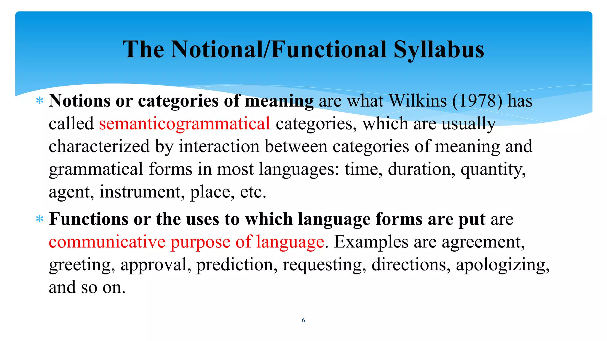 Notional functional syllabus | PPTX