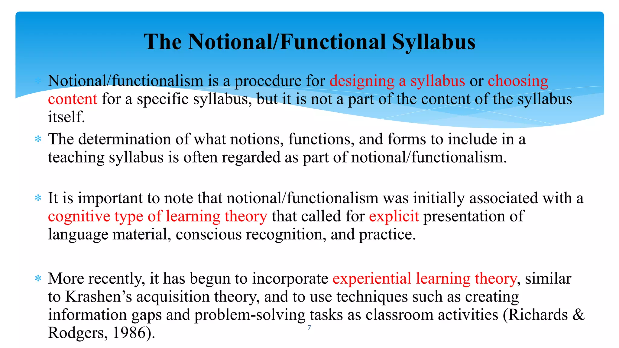 Notional functional syllabus | PPTX