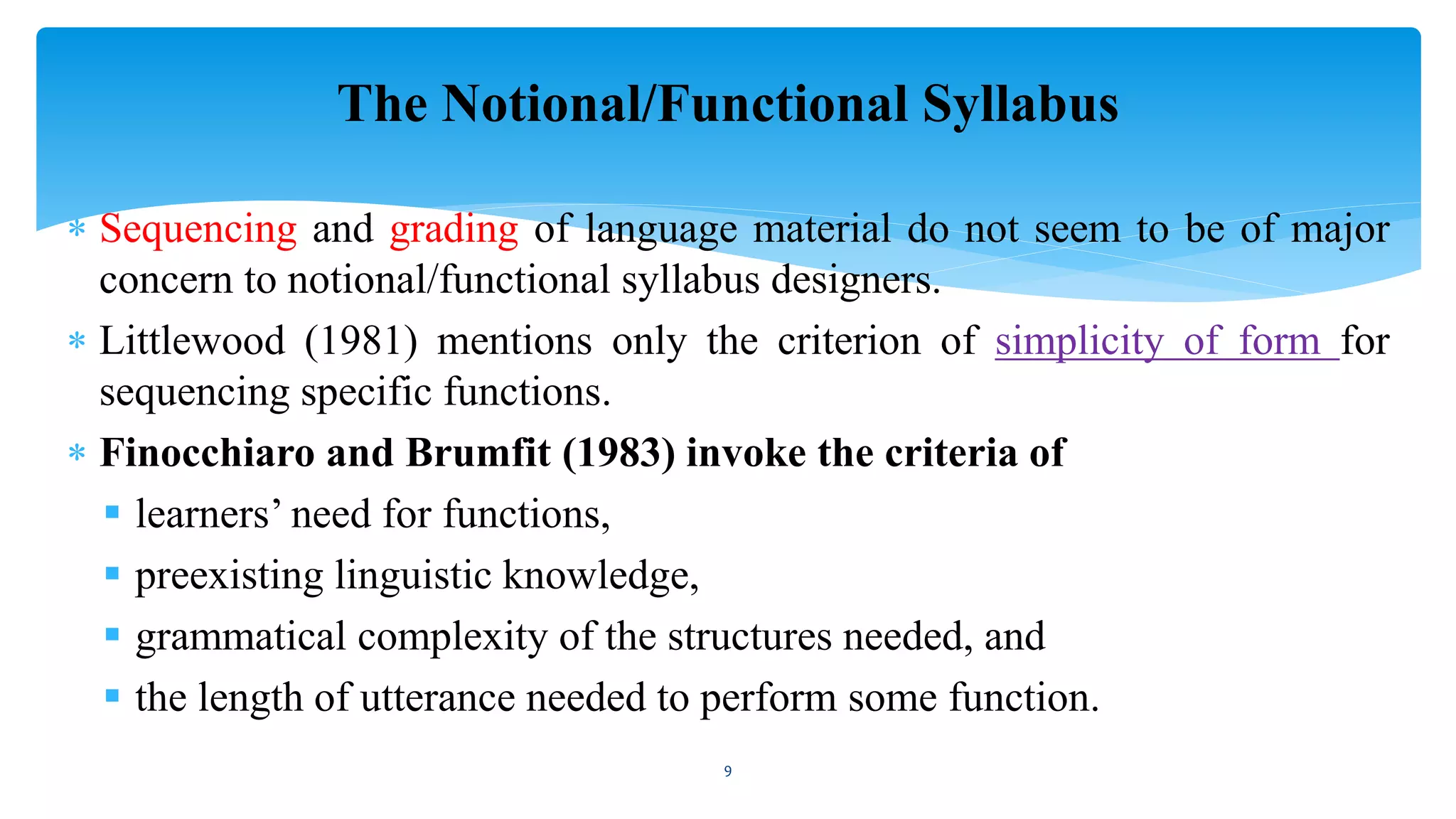Notional functional syllabus | PPTX