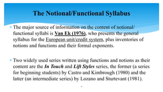 Notional functional syllabus | PPTX