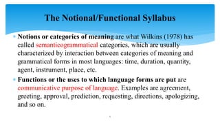Notional functional syllabus | PPTX