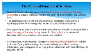 Notional functional syllabus | PPTX