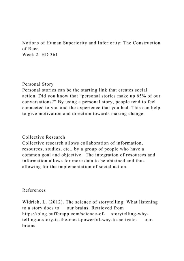 Notions of Human Superiority and Inferiority The Construction o.docx