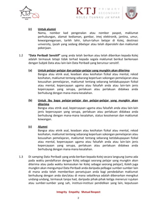 NOTIS PERLINDUNGAN DATA PERIBADI POLICY | PDF