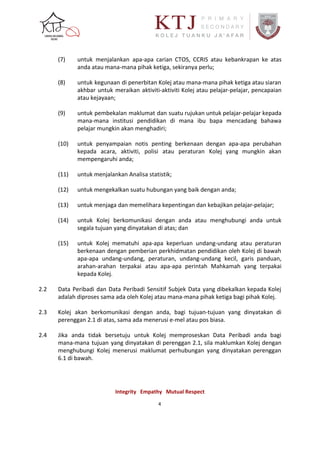 NOTIS PERLINDUNGAN DATA PERIBADI POLICY | PDF