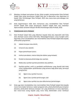 NOTIS PERLINDUNGAN DATA PERIBADI POLICY | PDF