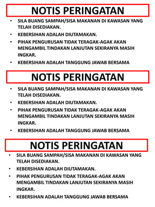 Notis peringatan | PPTX