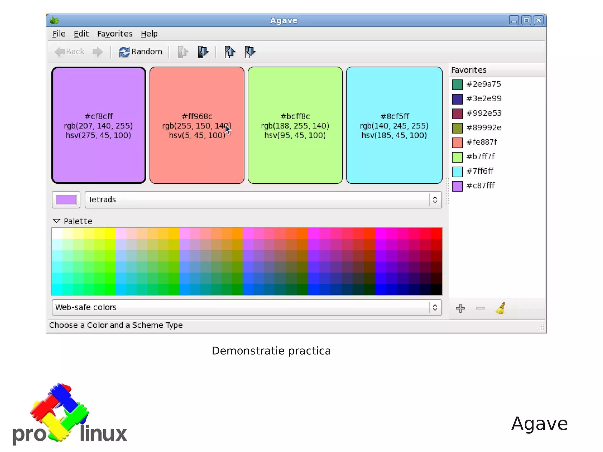 Notiuni de design: palete de culori cu Agave (lightning talk) | PPT