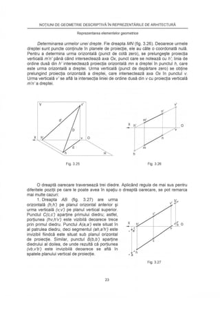 Notiuni de geometrie descriptiva in reprezentarile de arhitectura | PDF