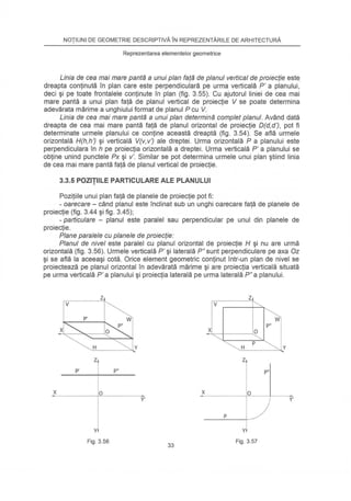 Notiuni de geometrie descriptiva in reprezentarile de arhitectura | PDF