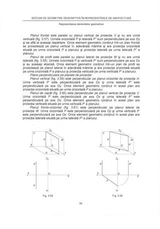 Notiuni de geometrie descriptiva in reprezentarile de arhitectura | PDF