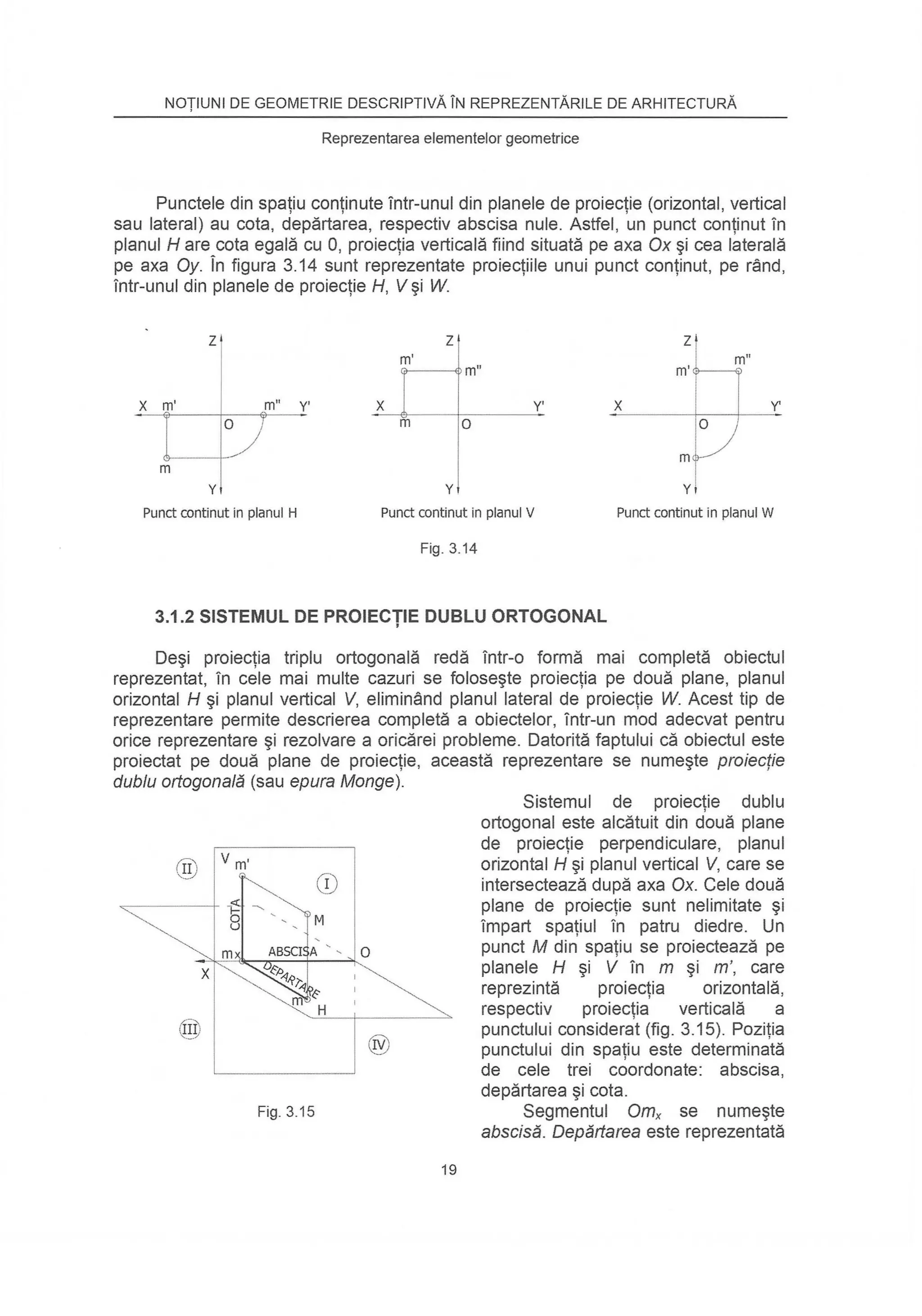 Notiuni de geometrie descriptiva in reprezentarile de arhitectura | PDF