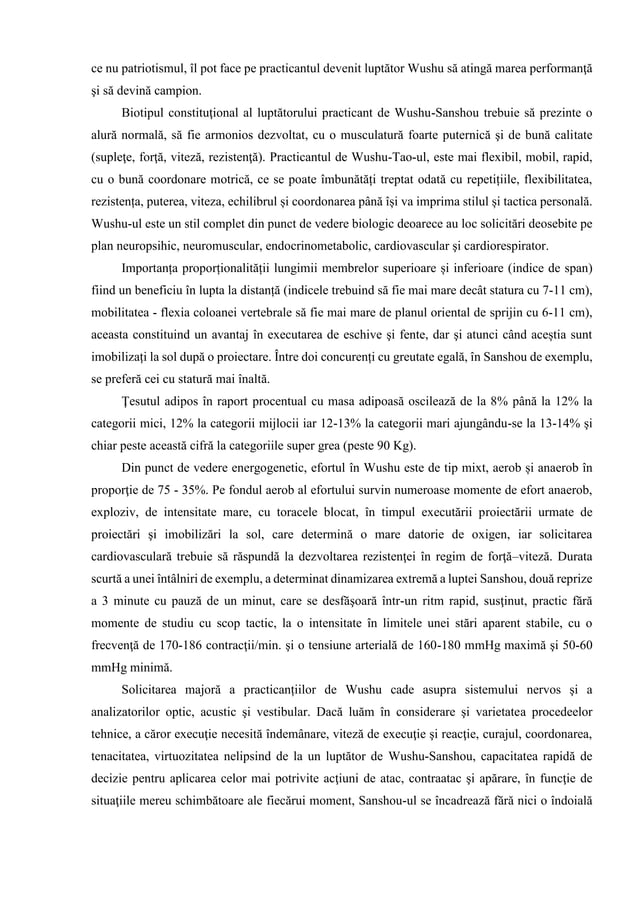 Noțiuni generale despre WUSHU - istoric și clasificare | PDF