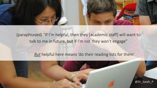 Sarah Pittaway: Not just "the help" library service as professional ...