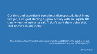 Sarah Pittaway: Not just "the help" library service as professional ...