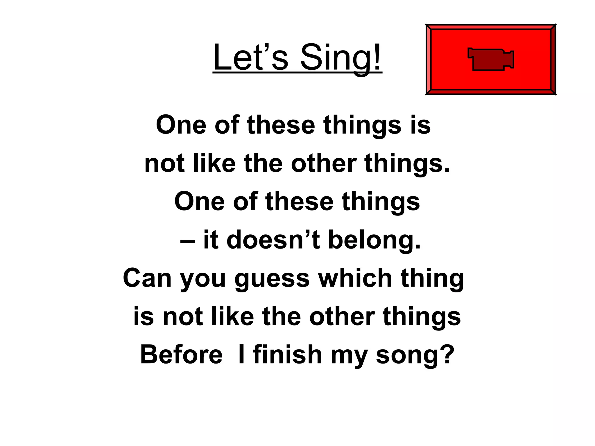 One of these things is not like the others | PPT