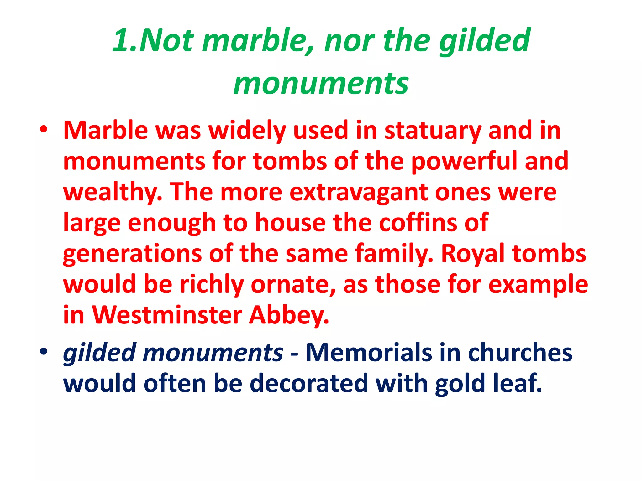 Not marble nor the gilded monument by Shakespeare | PPTX