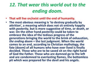 Not marble nor the gilded monument by Shakespeare | PPTX