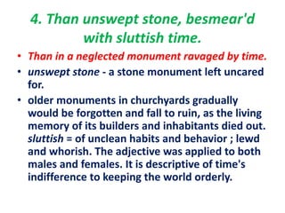 Not marble nor the gilded monument by Shakespeare | PPTX