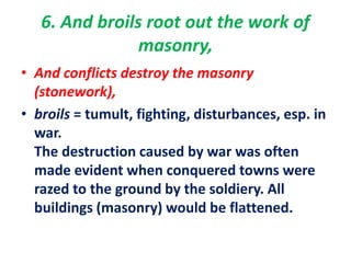 Not marble nor the gilded monument by Shakespeare | PPTX