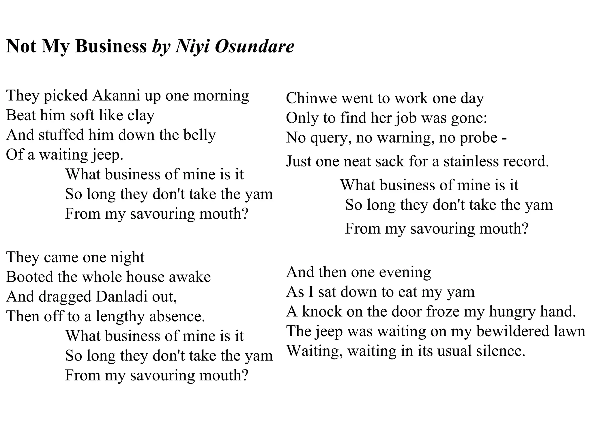 Notmy Business | PPT