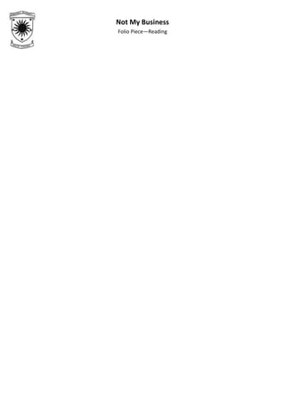 Not My Business Essay Guide | DOCX