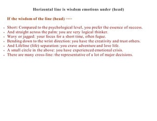 Not only look at life! reveal the secrets of palm, four lines of your ...